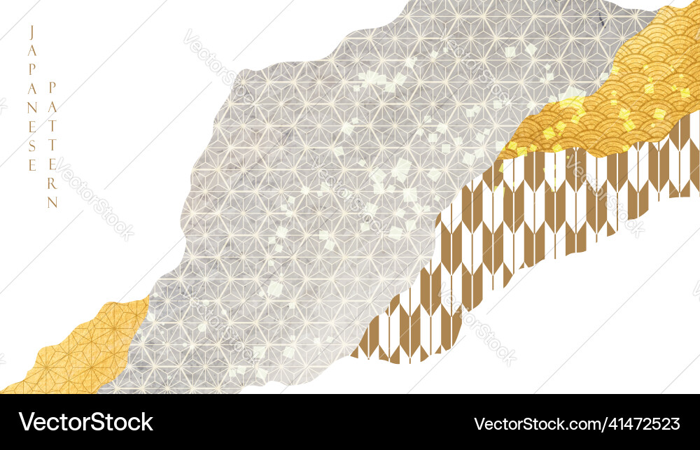 Japanese background with abstract art decoration Vector Image