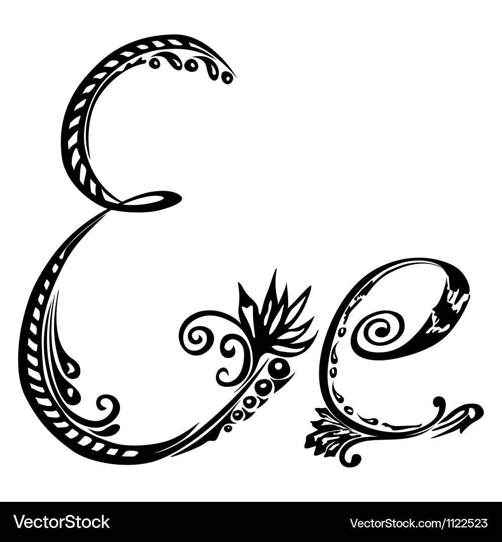 Letter e Royalty Free Vector Image - VectorStock