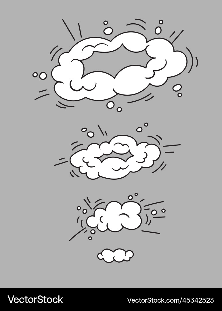 Motion effect with different shapes of white ring Vector Image