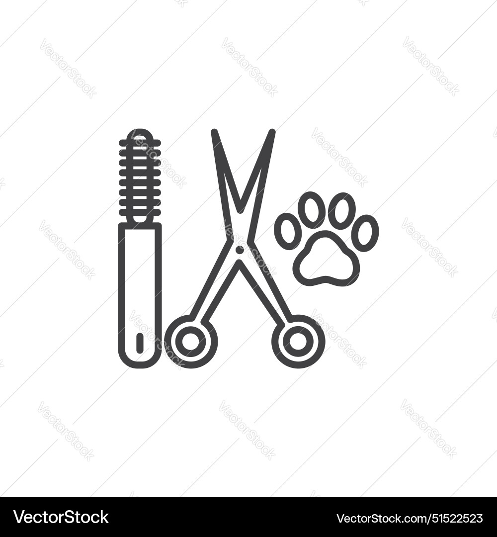 Pet grooming icon Royalty Free Vector Image - VectorStock