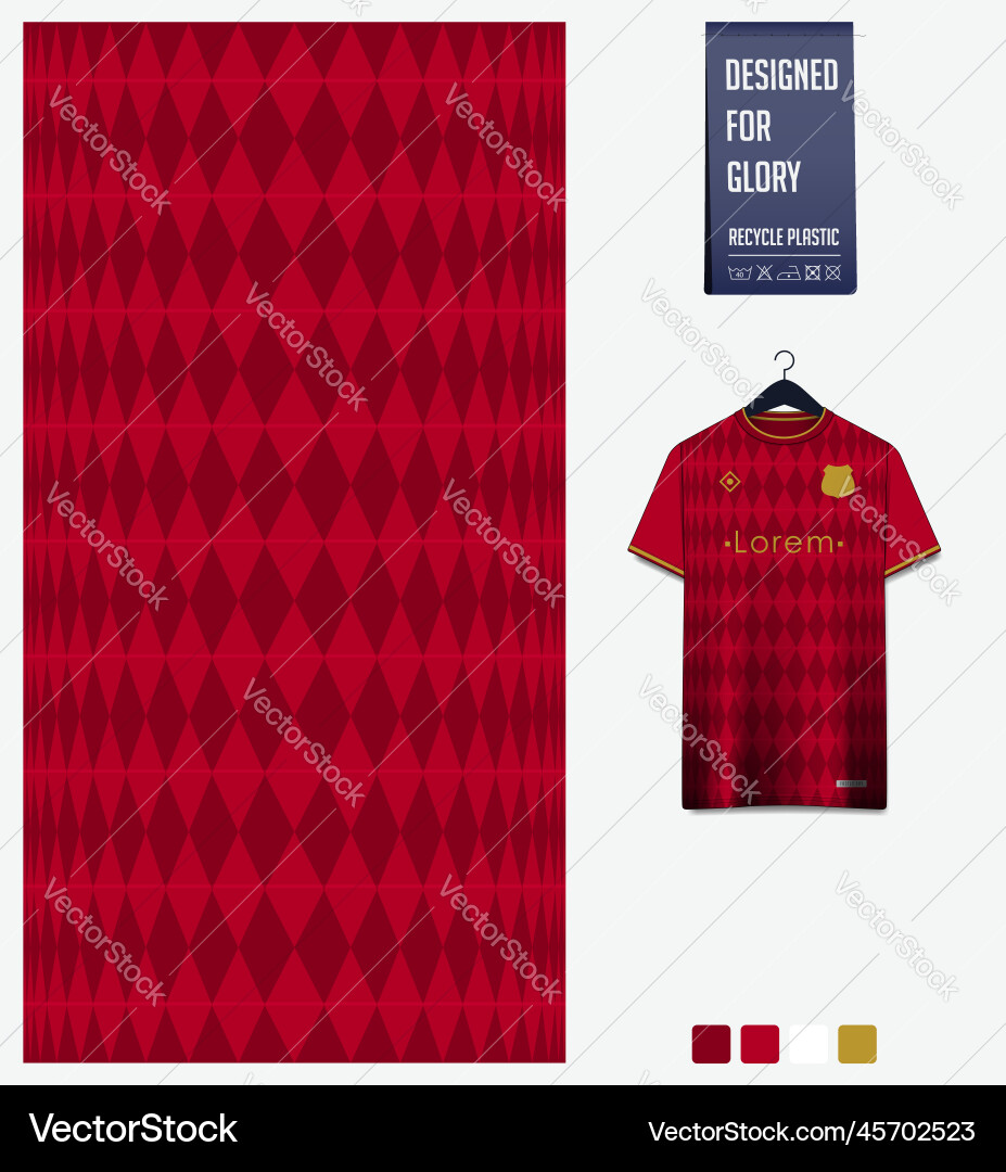 Soccer jersey pattern design diamond Royalty Free Vector