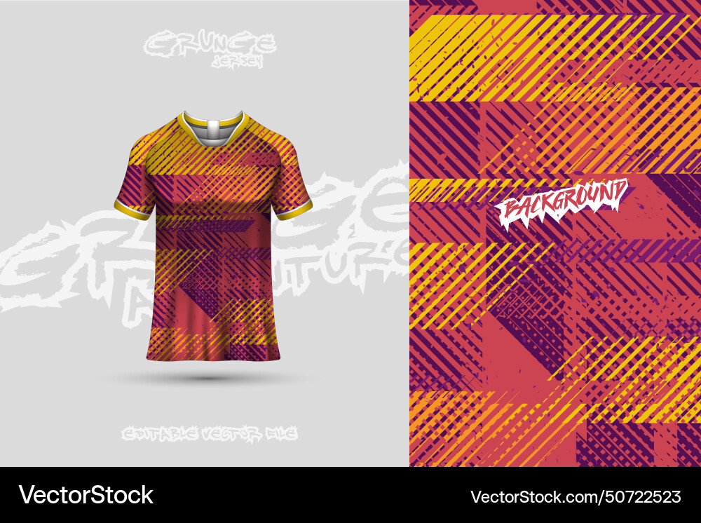 Sports jersey and background template design Vector Image