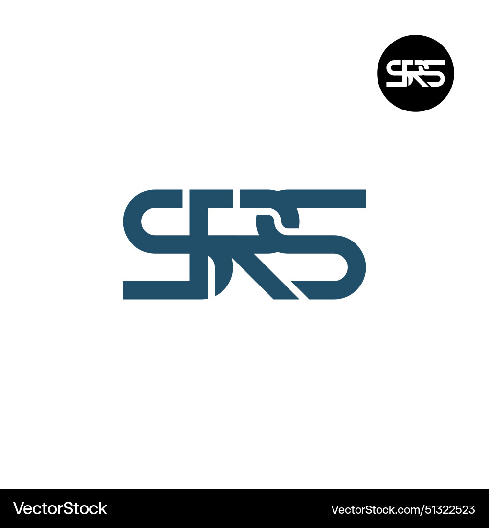 Srs logo letter monogram design Royalty Free Vector Image