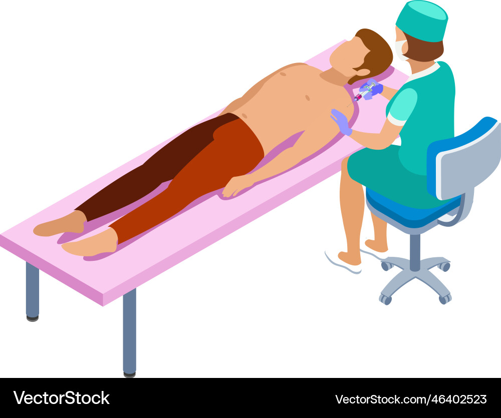 Vaccination isometric icon Royalty Free Vector Image