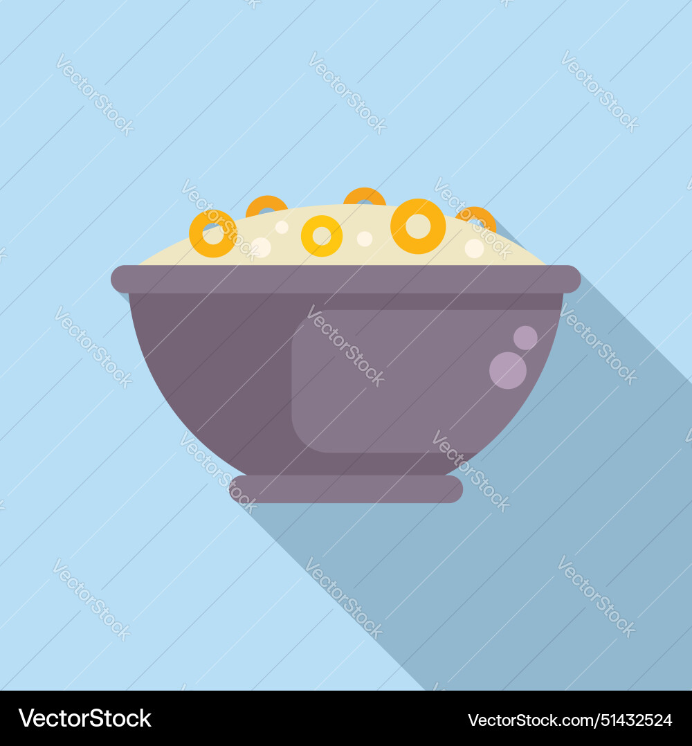 Cartoon rice bowl with toppings Royalty Free Vector Image