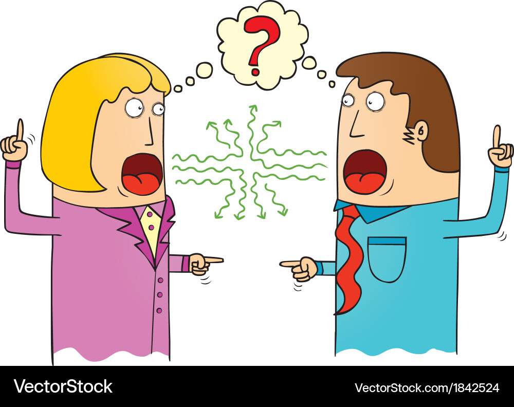 Couple arguing Royalty Free Vector Image - VectorStock
