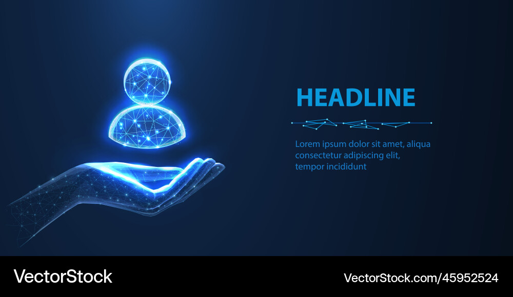 Customer support client icon on hand isolated Vector Image