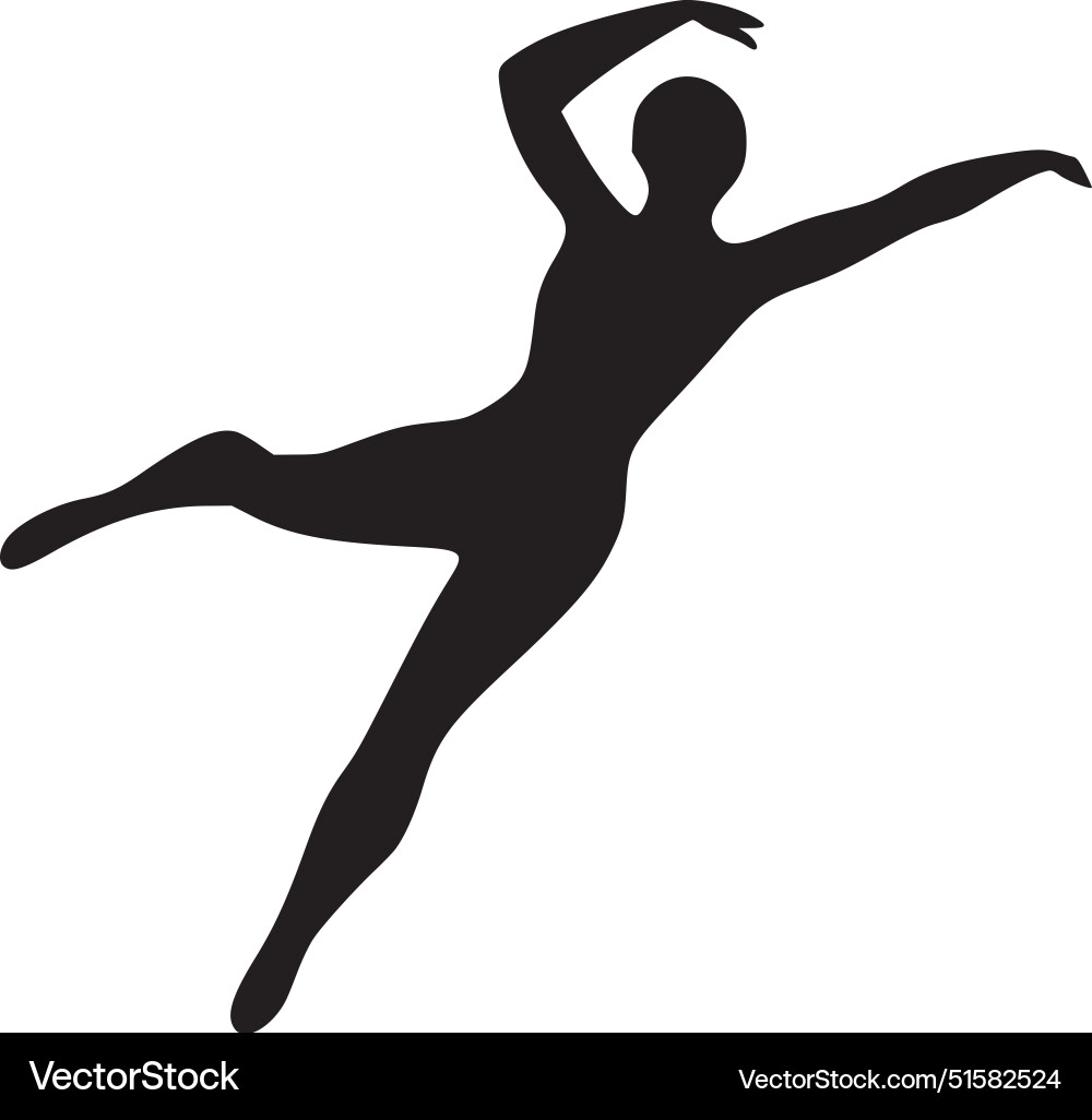 Dance - minimalist and flat logo Royalty Free Vector Image