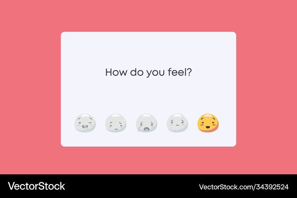 How do you feel mood meter emotional perception Vector Image