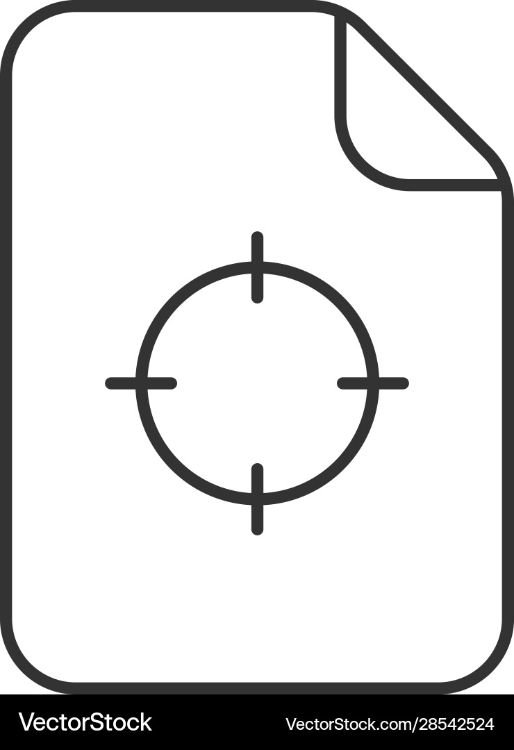 Printing registration mark linear icon Royalty Free Vector