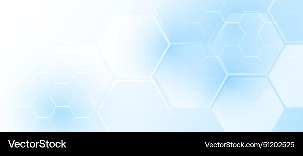 Abstract blue and white hexagon background Vector Image