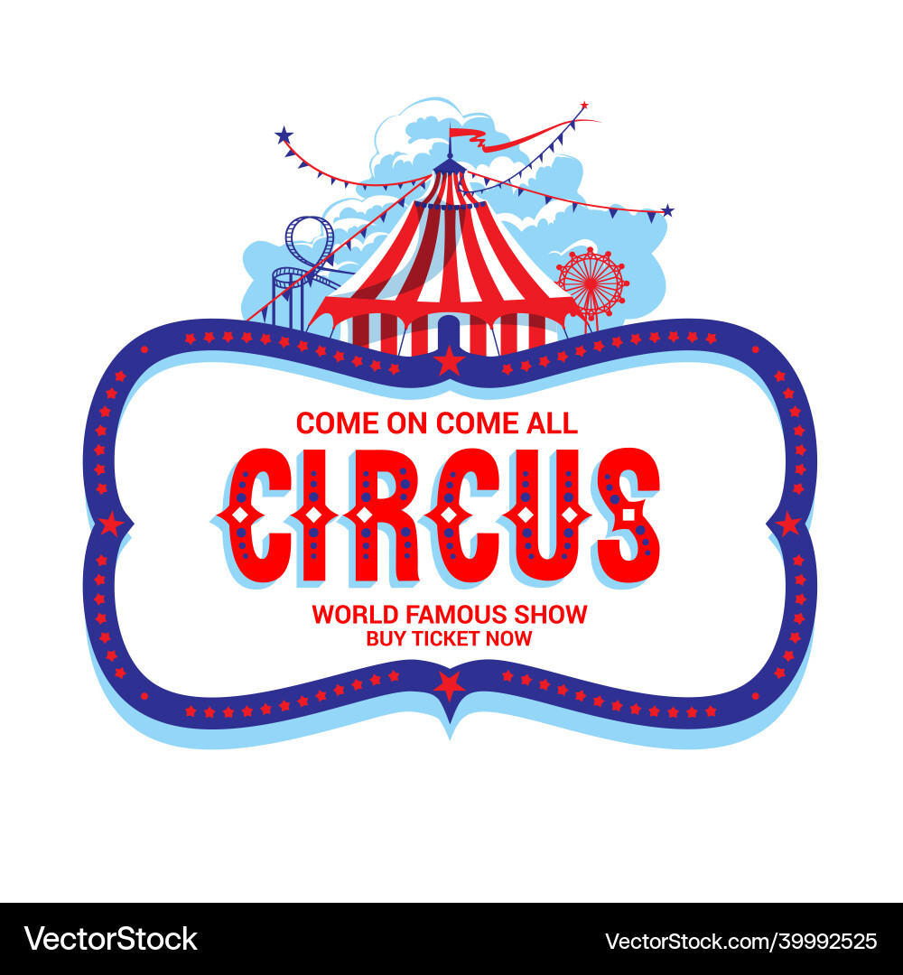 Circus frame isolated Royalty Free Vector Image