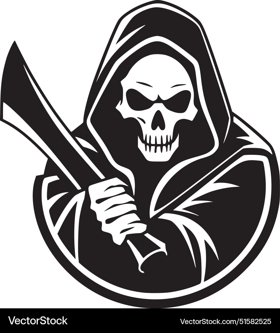 Death - minimalist and simple silhouette Vector Image