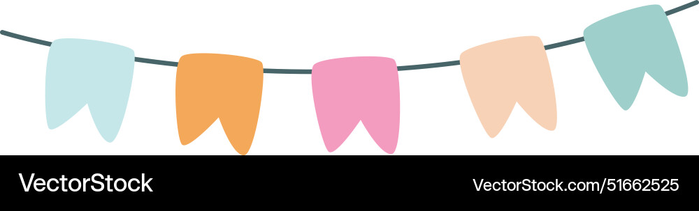 Flags ribbon handdrawn Royalty Free Vector Image