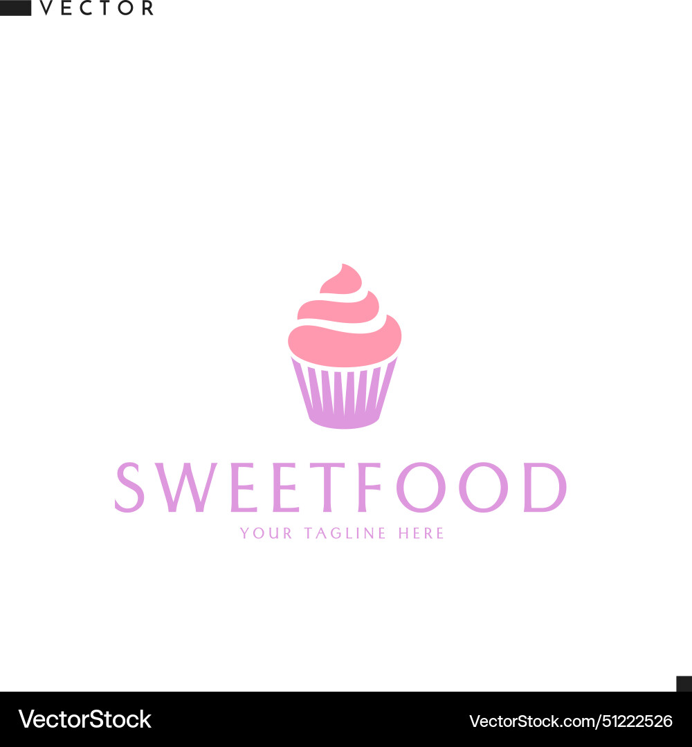 Abstract cupcake logo Royalty Free Vector Image