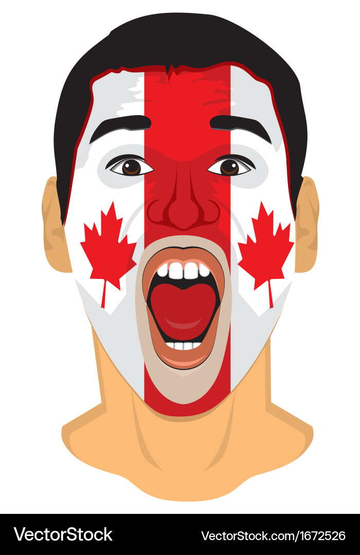 Go canada face Royalty Free Vector Image - VectorStock