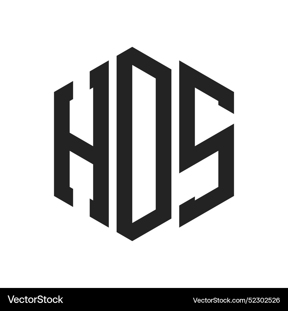 Hds logo design initial letter monogram Royalty Free Vector
