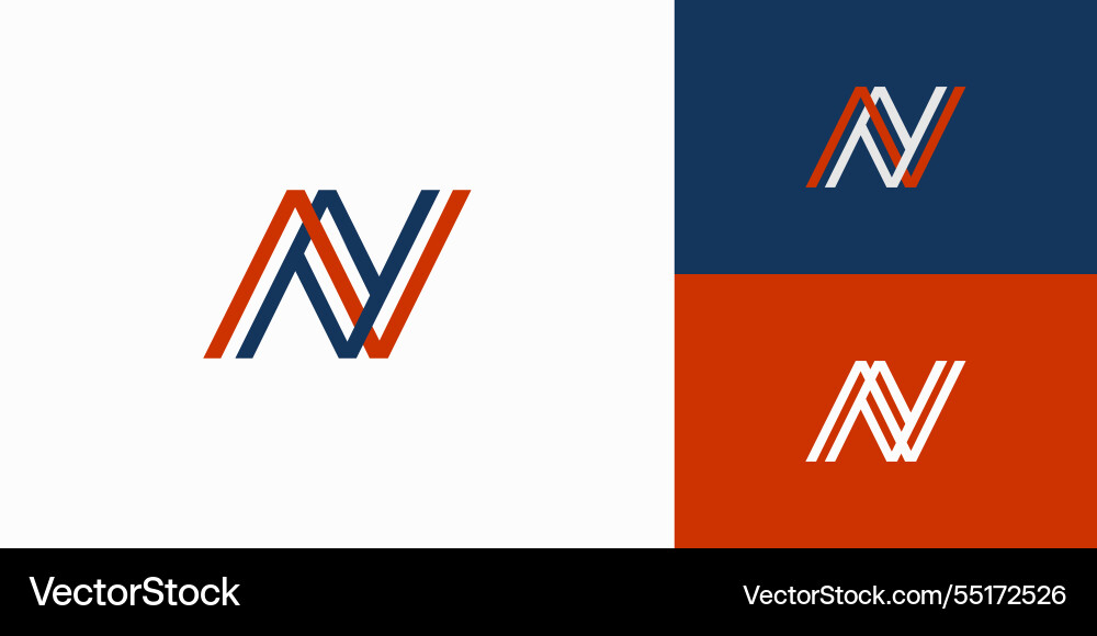 Modern and unique nn logo design Royalty Free Vector Image