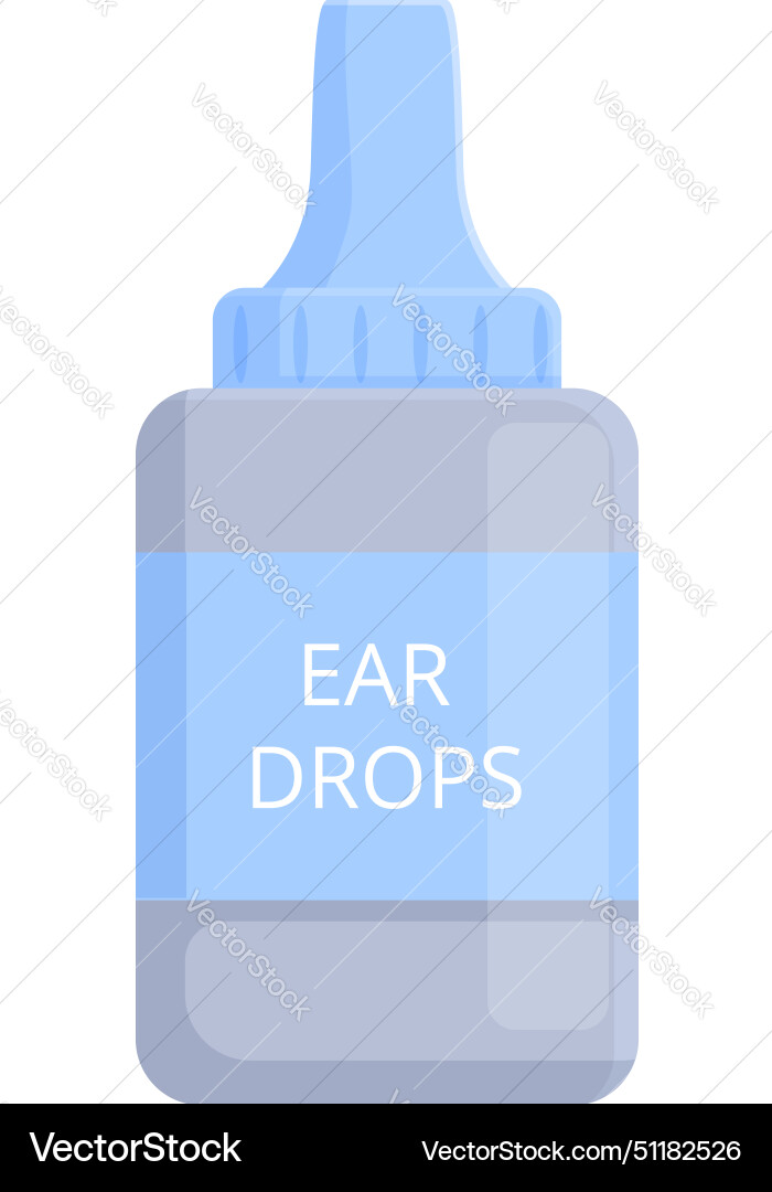 New ear drops bottle icon cartoon Royalty Free Vector Image