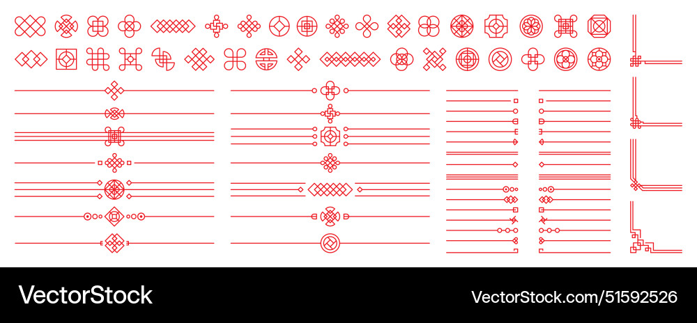 Oriental Chinese Pattern Frame Royalty Free Vector Image