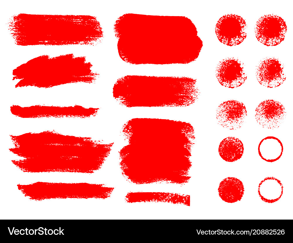 Painted grunge stripes set Royalty Free Vector Image