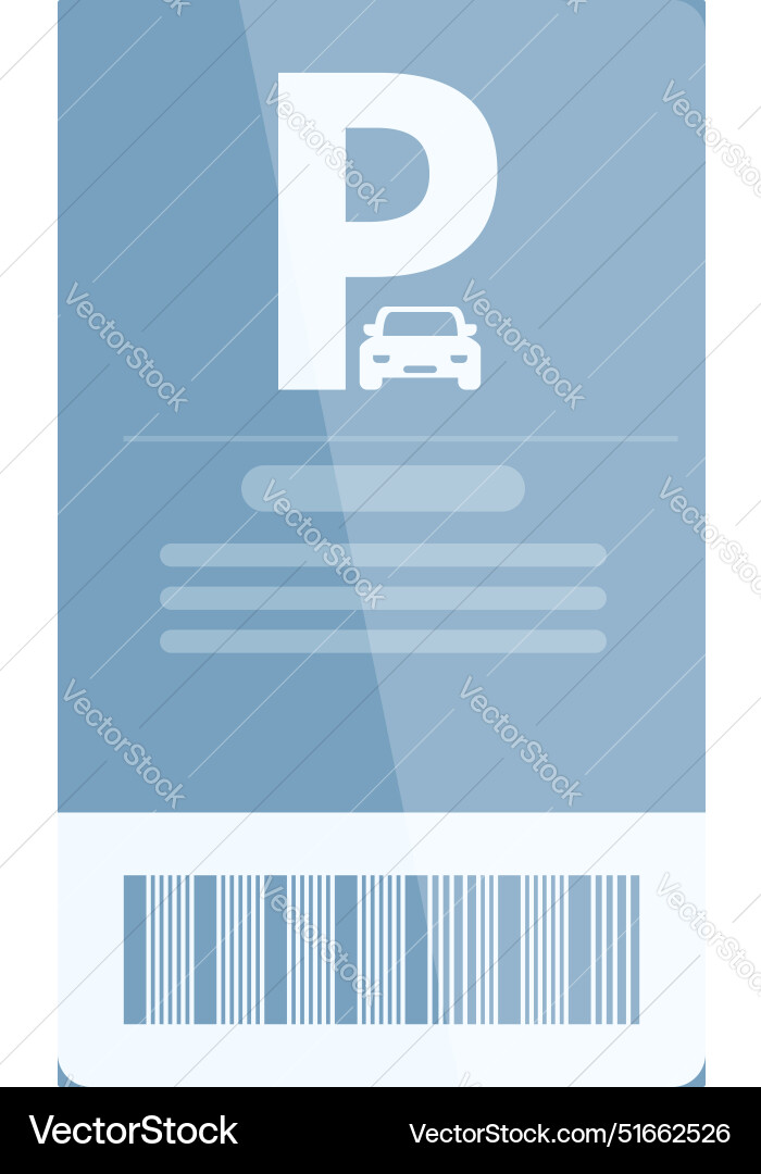 Parking ticket showing through windshield Vector Image