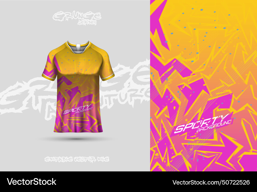 Sports jersey and background template design Vector Image