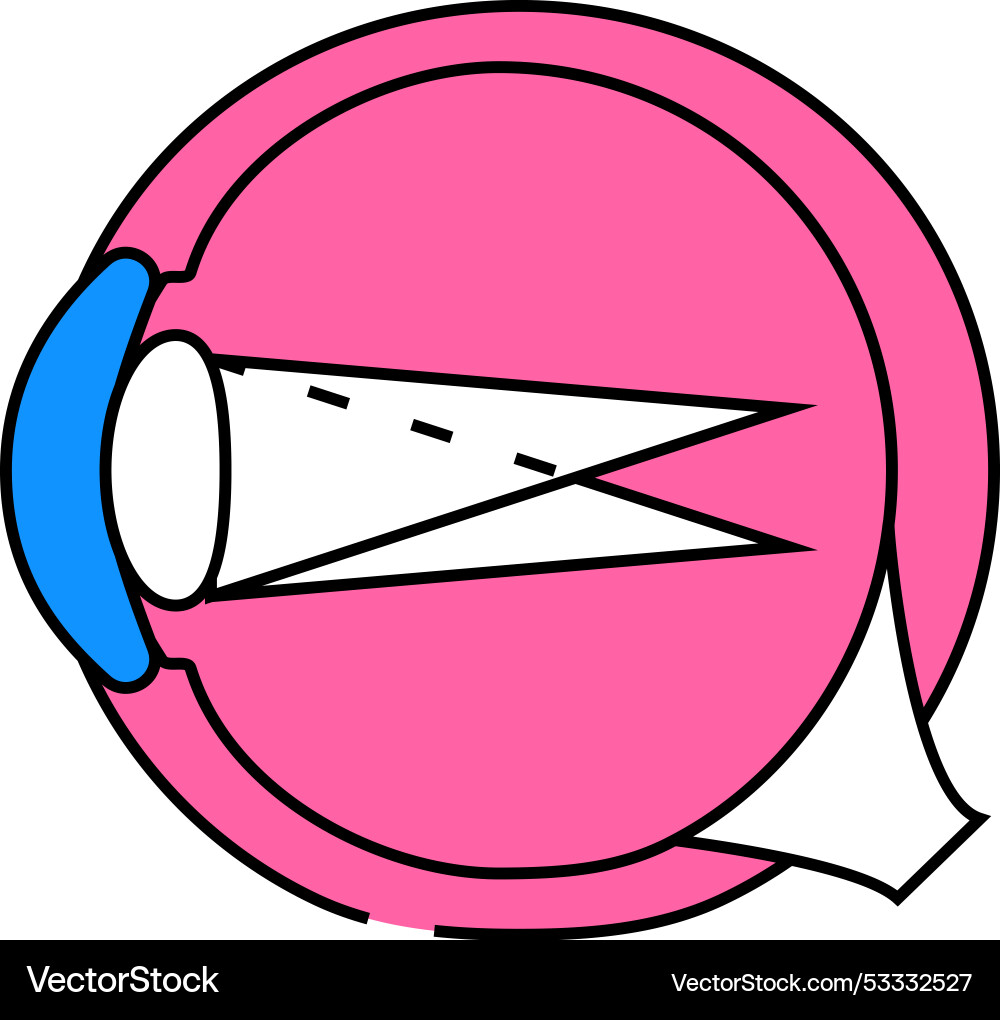 Astigmatism ophthalmology icon color Royalty Free Vector