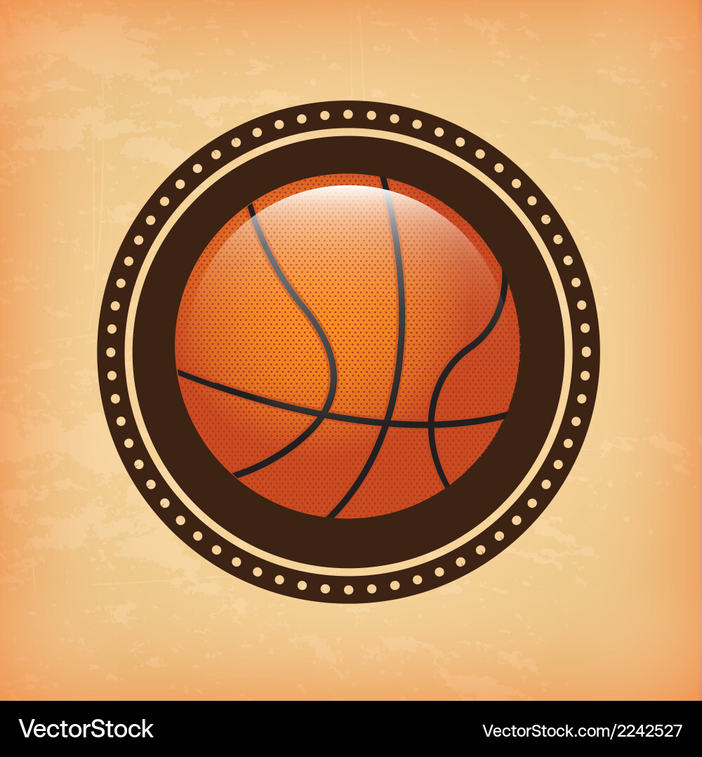 Basketball design over cream background Royalty Free Vector