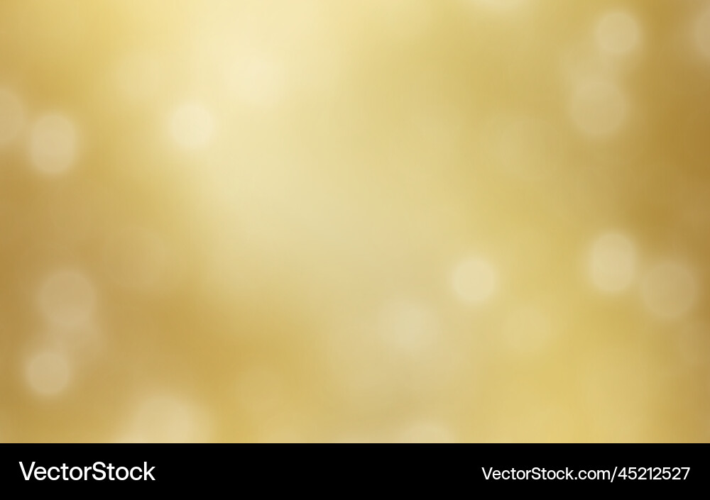 Gold background with bokeh Royalty Free Vector Image