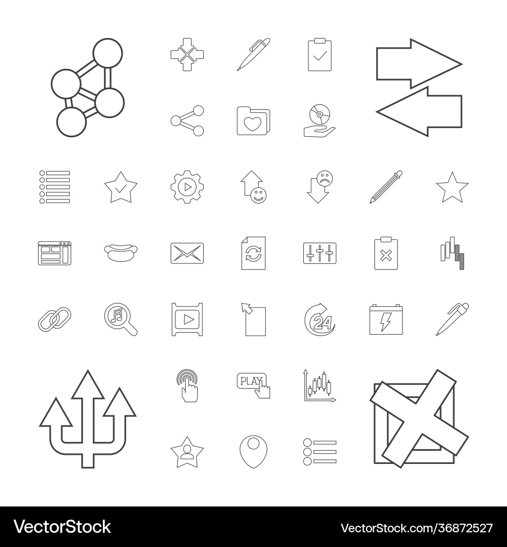 Interface icons Royalty Free Vector Image - VectorStock