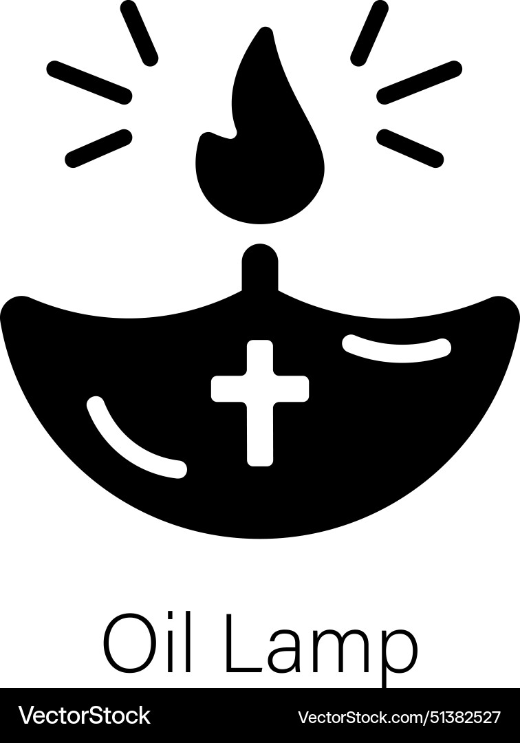 Oil lamp Royalty Free Vector Image - VectorStock