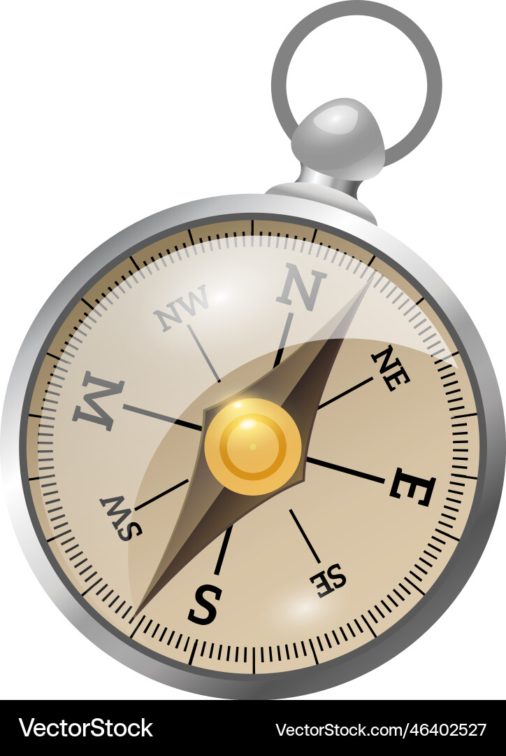Realistic compass Royalty Free Vector Image - VectorStock