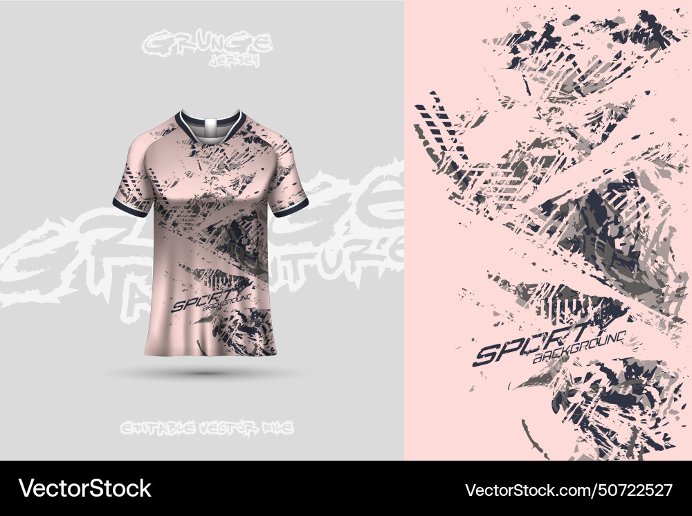 Sports jersey and background template design Vector Image