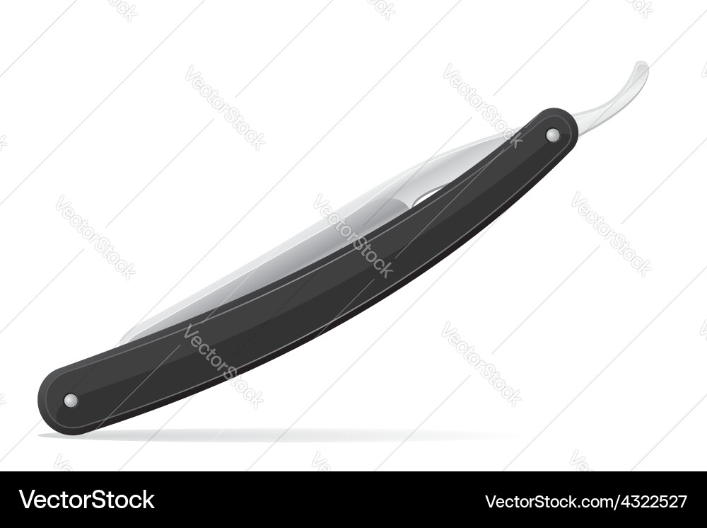 Straight Razor on White Background Royalty Free Vector Image