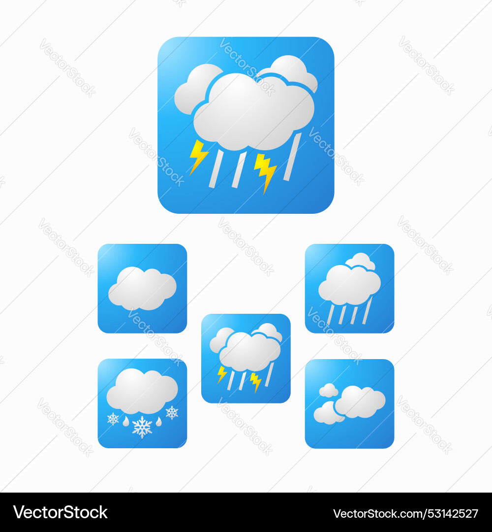 Weather widget icon graphic design Royalty Free Vector Image
