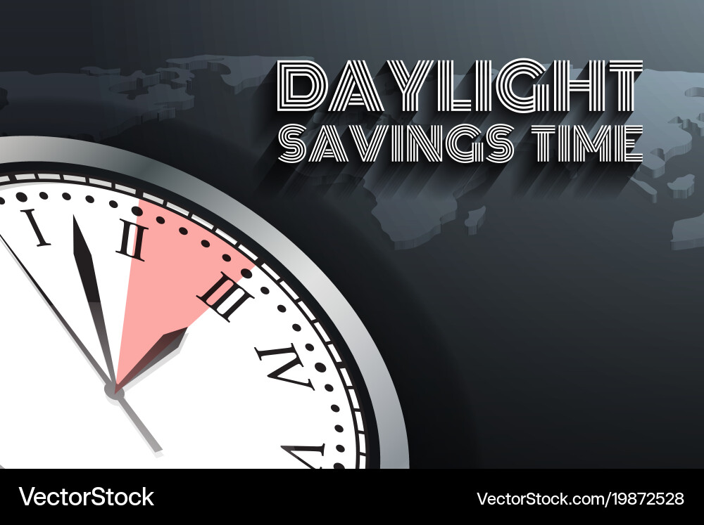 Banner for daylight saving time Royalty Free Vector Image