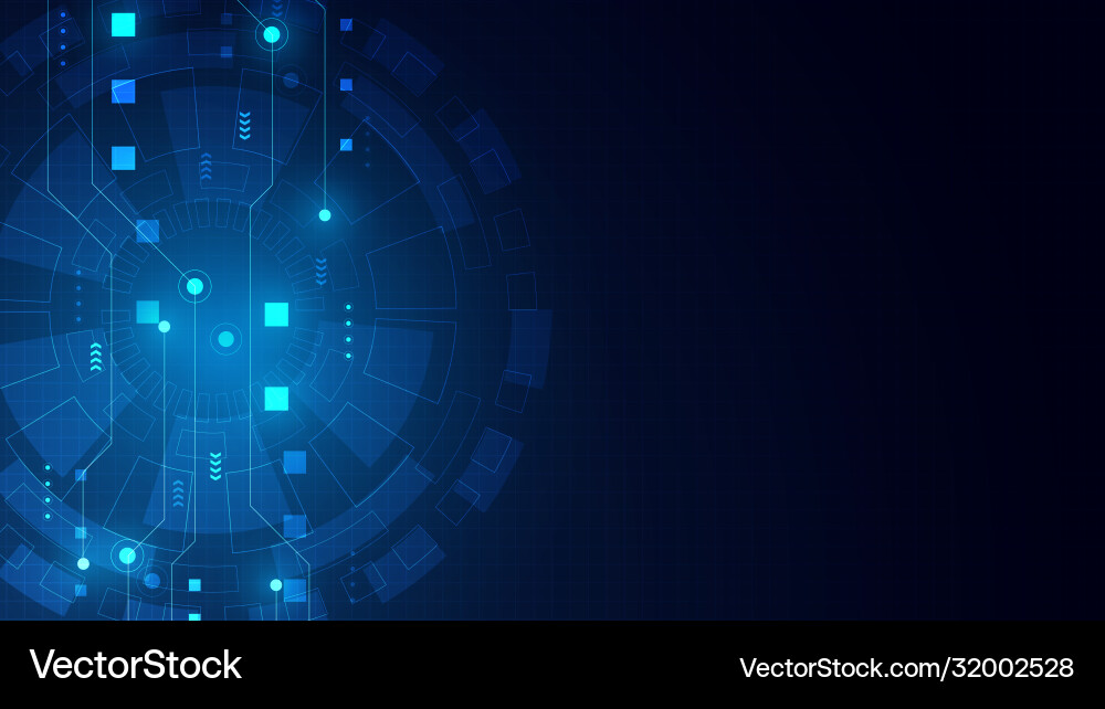 Circuit technology background with hi-tech Vector Image