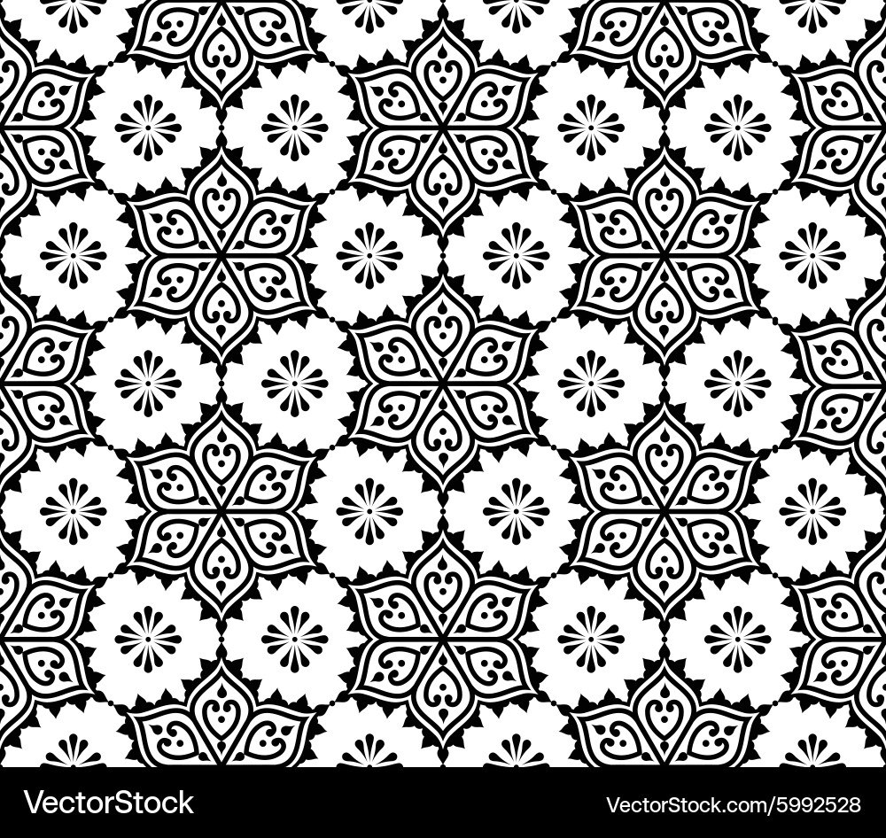 Indian seamless pattern repetitive mehndi design Vector Image