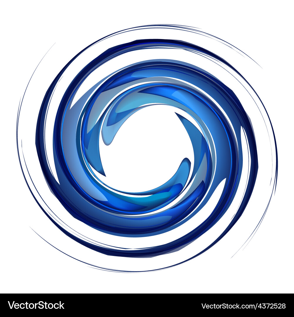 Isolated water vortex Royalty Free Vector Image