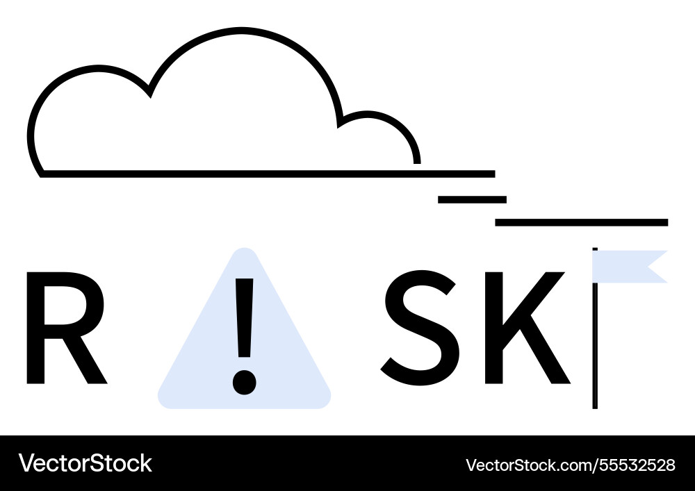 Risk management concept with cloud symbol Vector Image