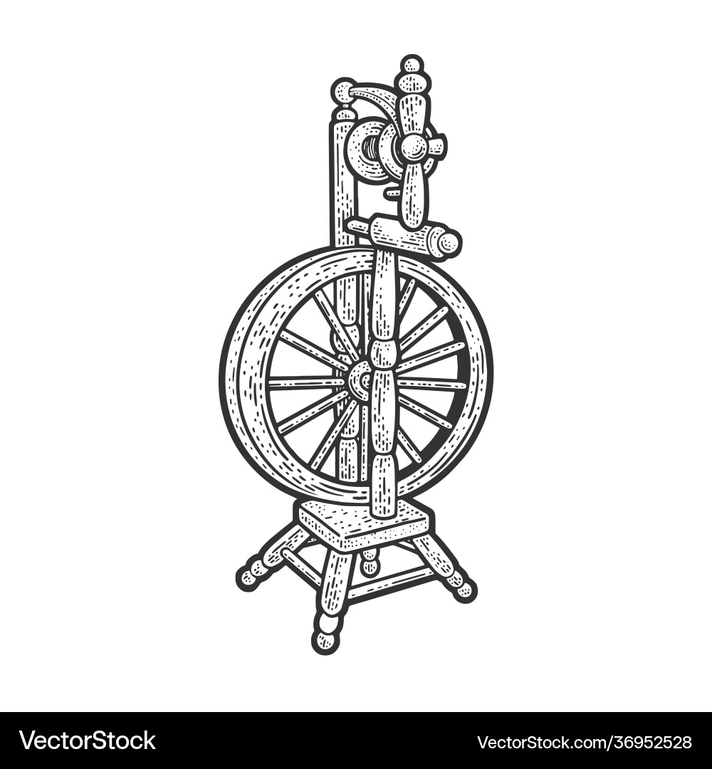 Spinning wheel sketch Royalty Free Vector Image
