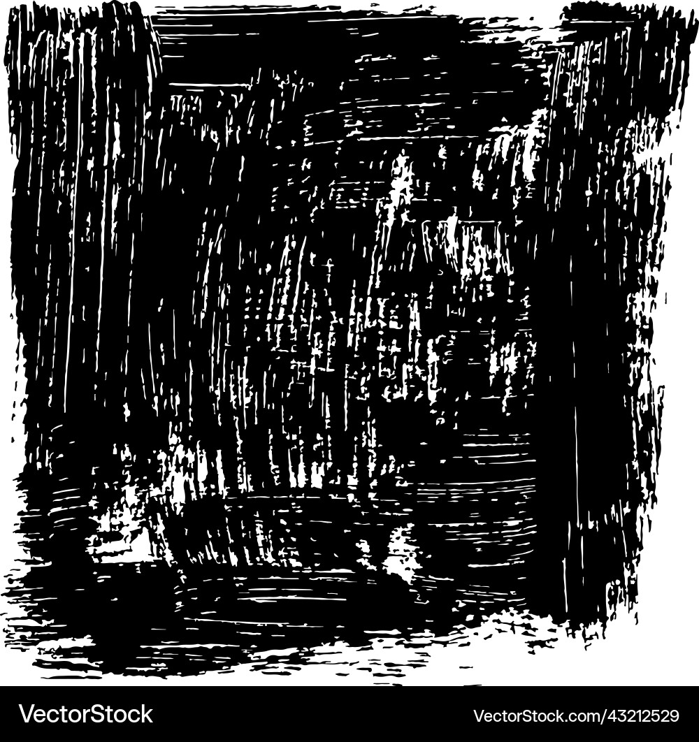 Black rough edge box isolated on white background Vector Image