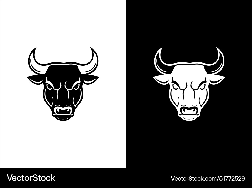 Bull and cow icon Royalty Free Vector Image - VectorStock