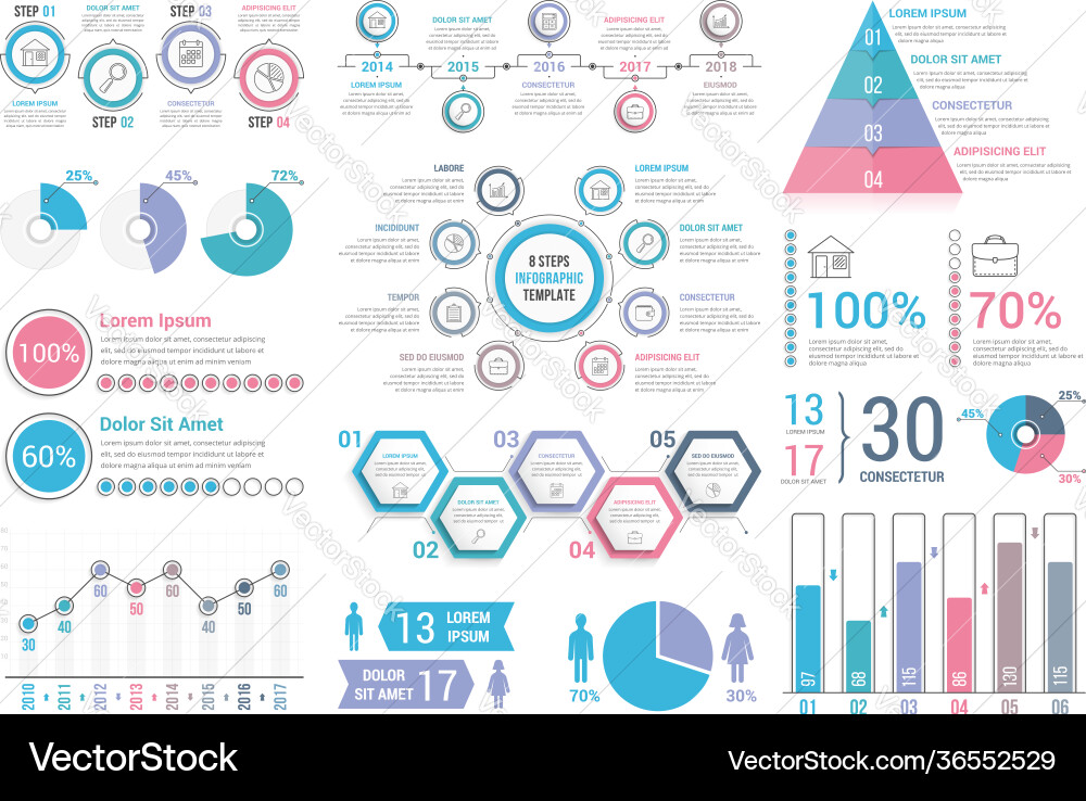 Infographic Charts & Diagrams Royalty Free Vector Image