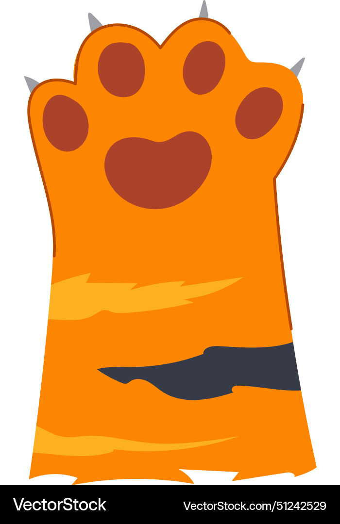 Puppy cat paw cartoon Royalty Free Vector Image