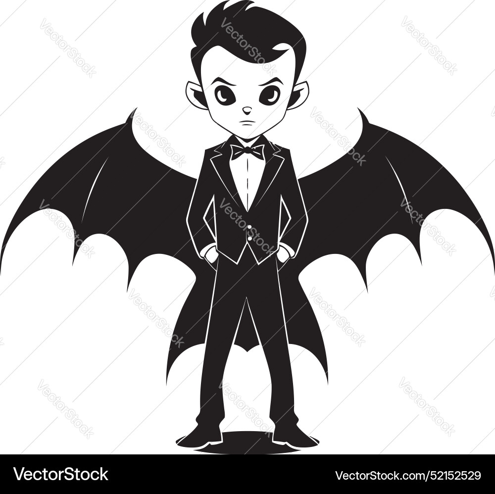 Vamp charm cute logo design icon sharp and sweet Vector Image