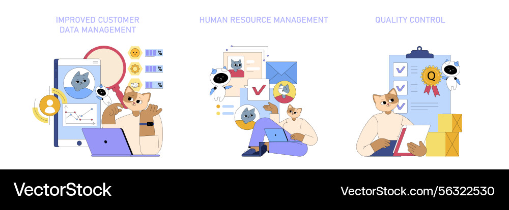 AI for Business Process Optimization Royalty Free Vector