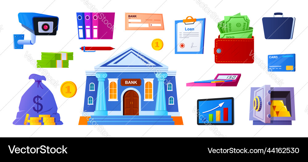 Banking system and finance - flat design style Vector Image