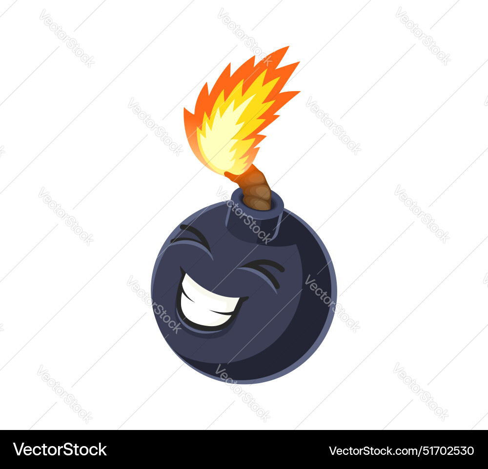 Cartoon bomb character explosive tnt weapon Vector Image